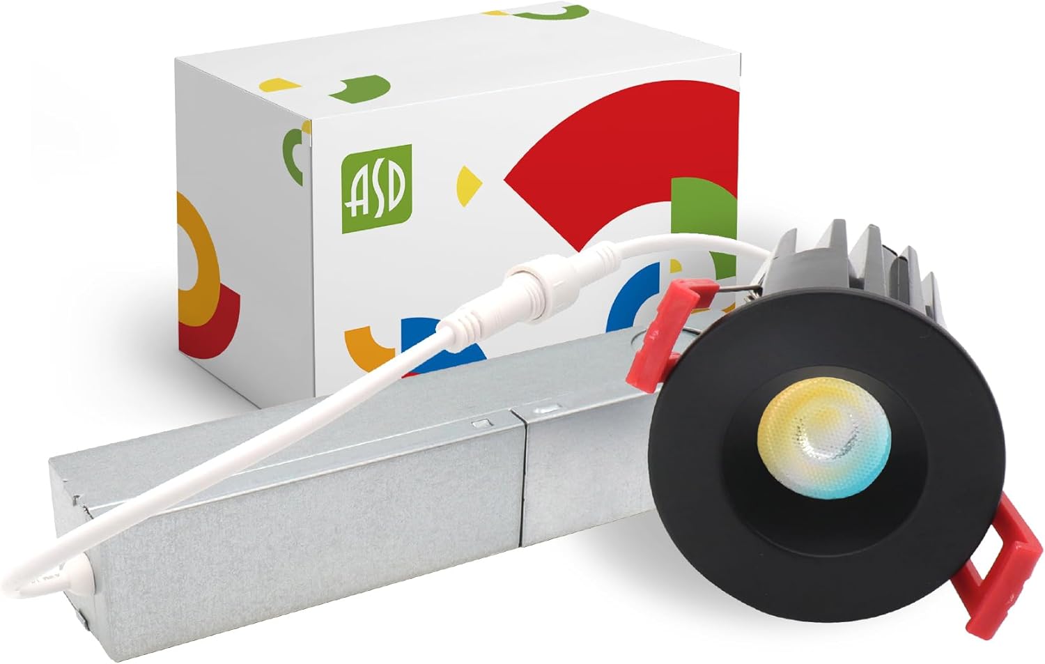 ASD 1 Inch LED Recessed Lighting with Junction Box, 5 CCT 2700K-5000K ...