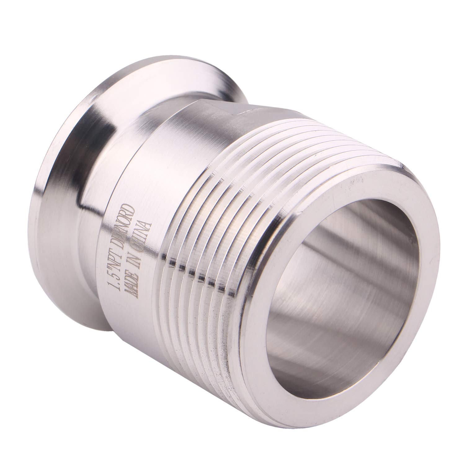 Snapklik.com : 15Tri Clamp Adapter To 1.5 Inch MNPT Thread Ferrule ...