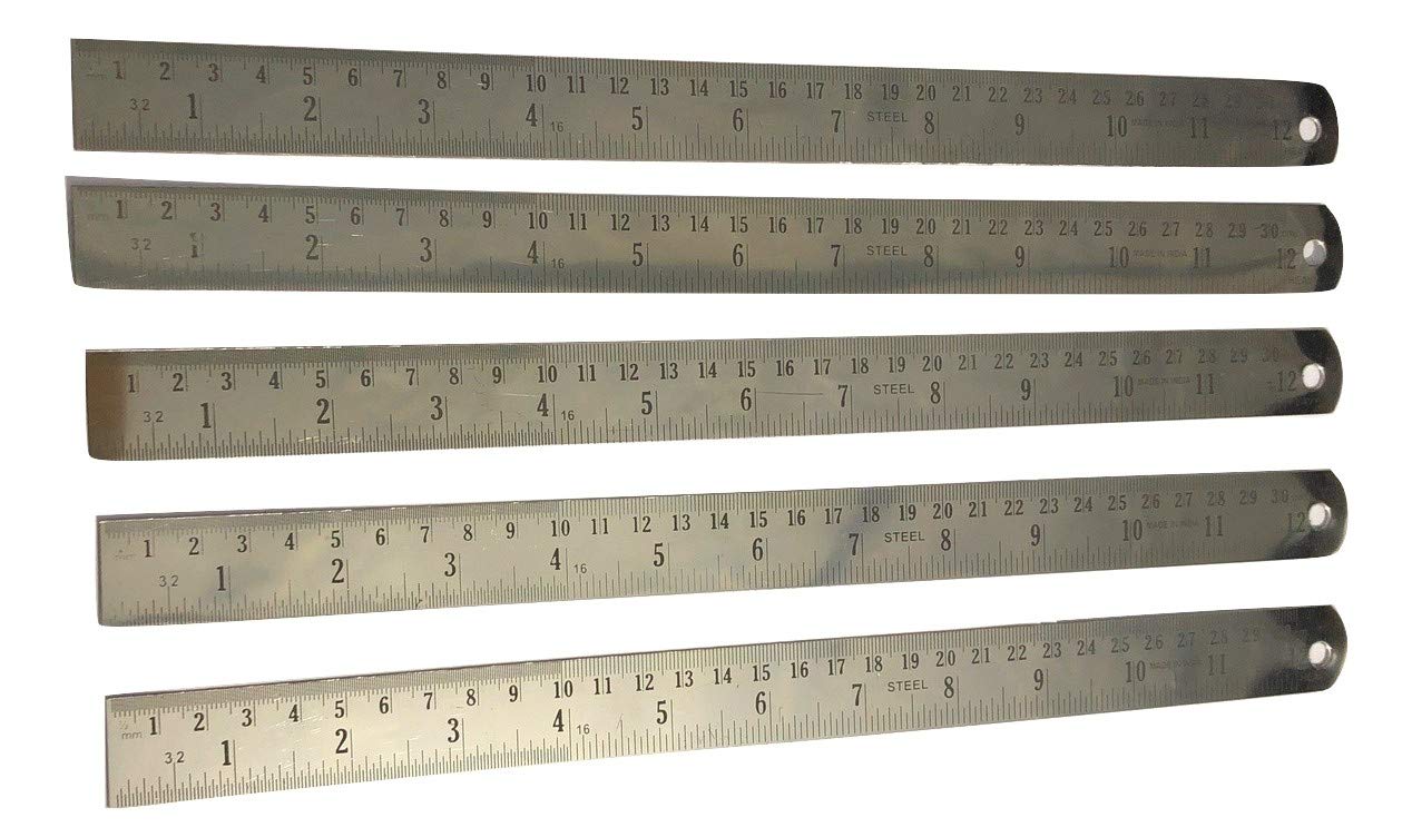 Stainless Steel Scale 12 Inches 30 Cm Pack Of 5 Amazon in Office Stainless Steel Scale 12 Inches 30 Cm Pack Of 5 Amazon in Office