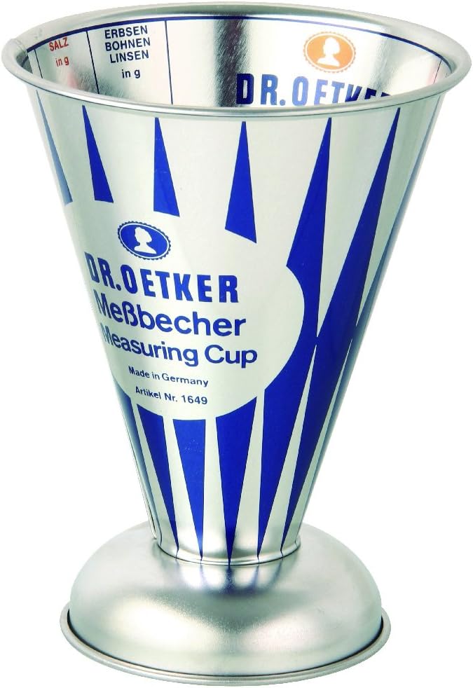 Dr. Oetker Messbecher Nostalgie, Messkanne aus Weißblech ...