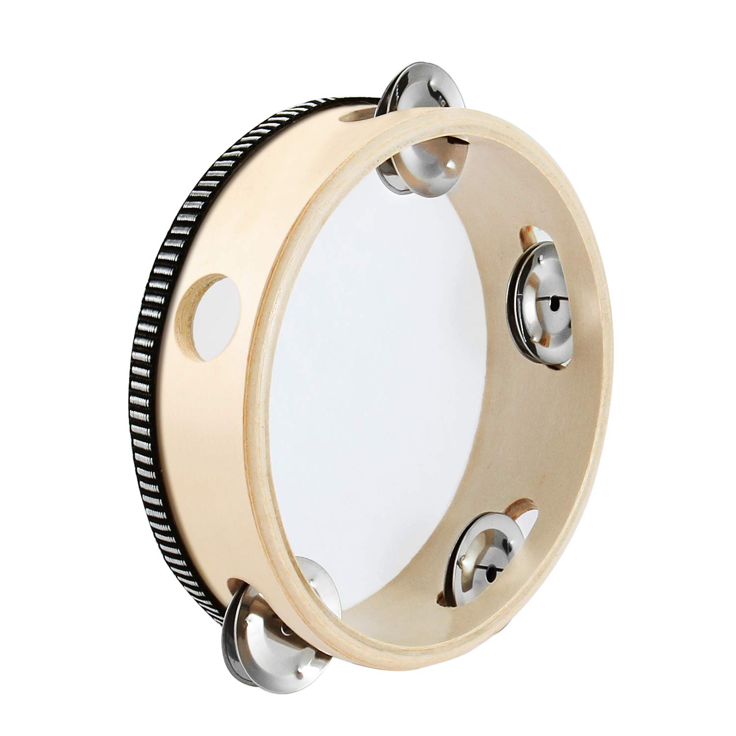 Snapklik.com : Flexzion Wooden Round Tambourine For Kids And Adults 6 ...