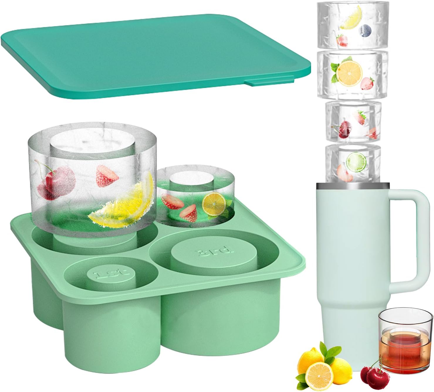 Amazon.com: Ice Mold Compatible with Stanley Cup, Silicone Ice Cube ...