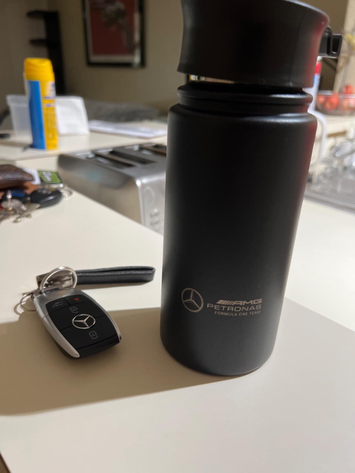 Amazon.com: Mercedes-AMG Petronas F1 Thermal Mug - Black 16Oz : Sports ...