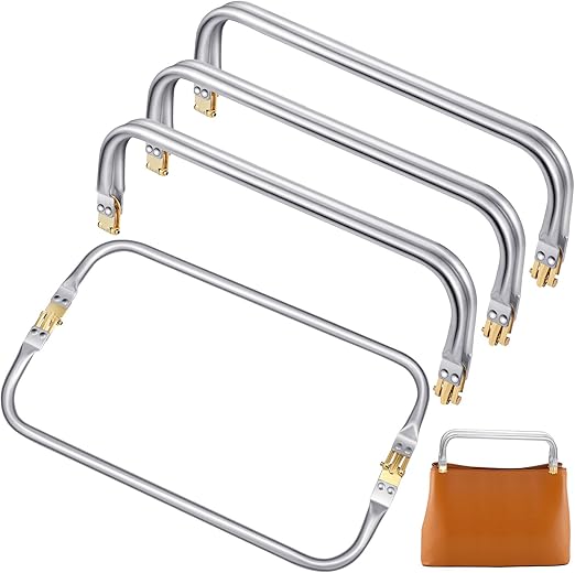 Amazon.com: MorningRo 4 Pcs 12" Metal Purse Frame Rectangle Lock Frame ...