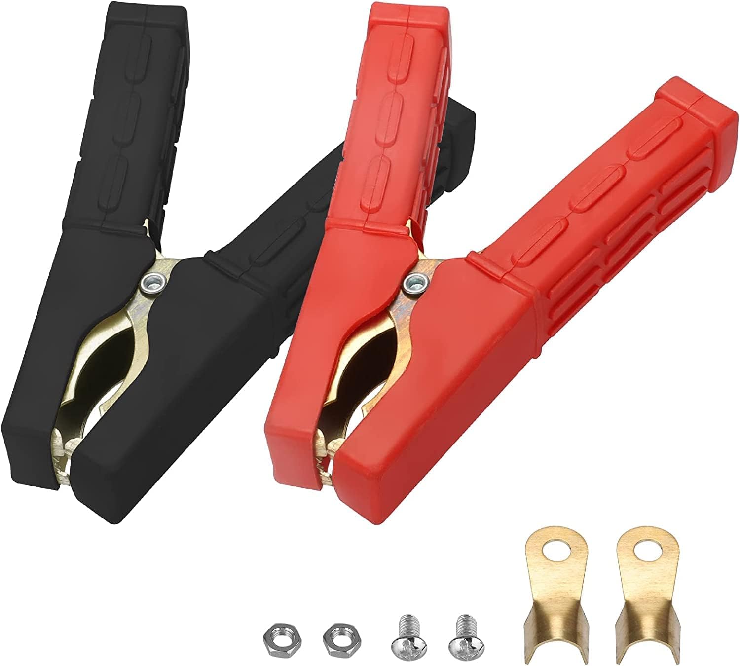 Amazon.com: Linkstyle 2PCS Car Battery Charger Clamps, 500A Pure Copper ...
