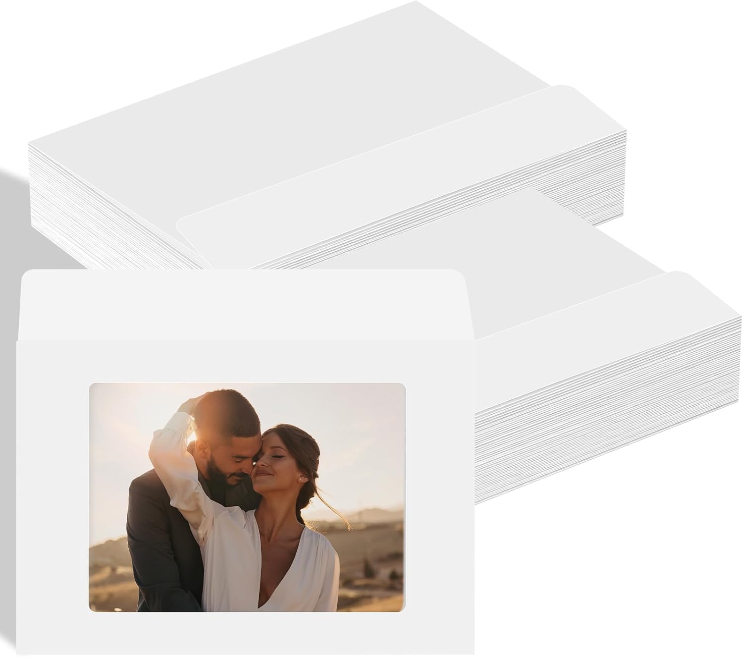 Amazon.com : 100 Pieces Photo Frame Cards 4x6 Full Face Window ...