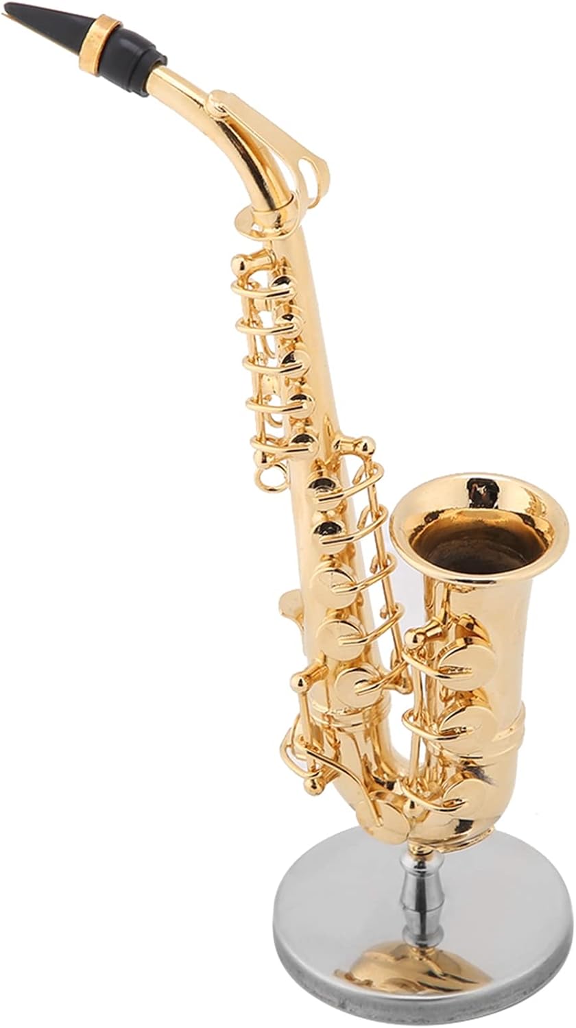 Amazon.com: Pwshymi Miniature Saxophone, Miniature Saxophone Replica ...