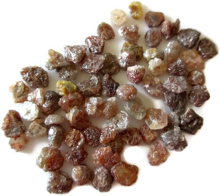 Amazon.com: 5 Pieces Flat Rough Raw Diamonds, Uncut Red Diamonds, 5mm ...