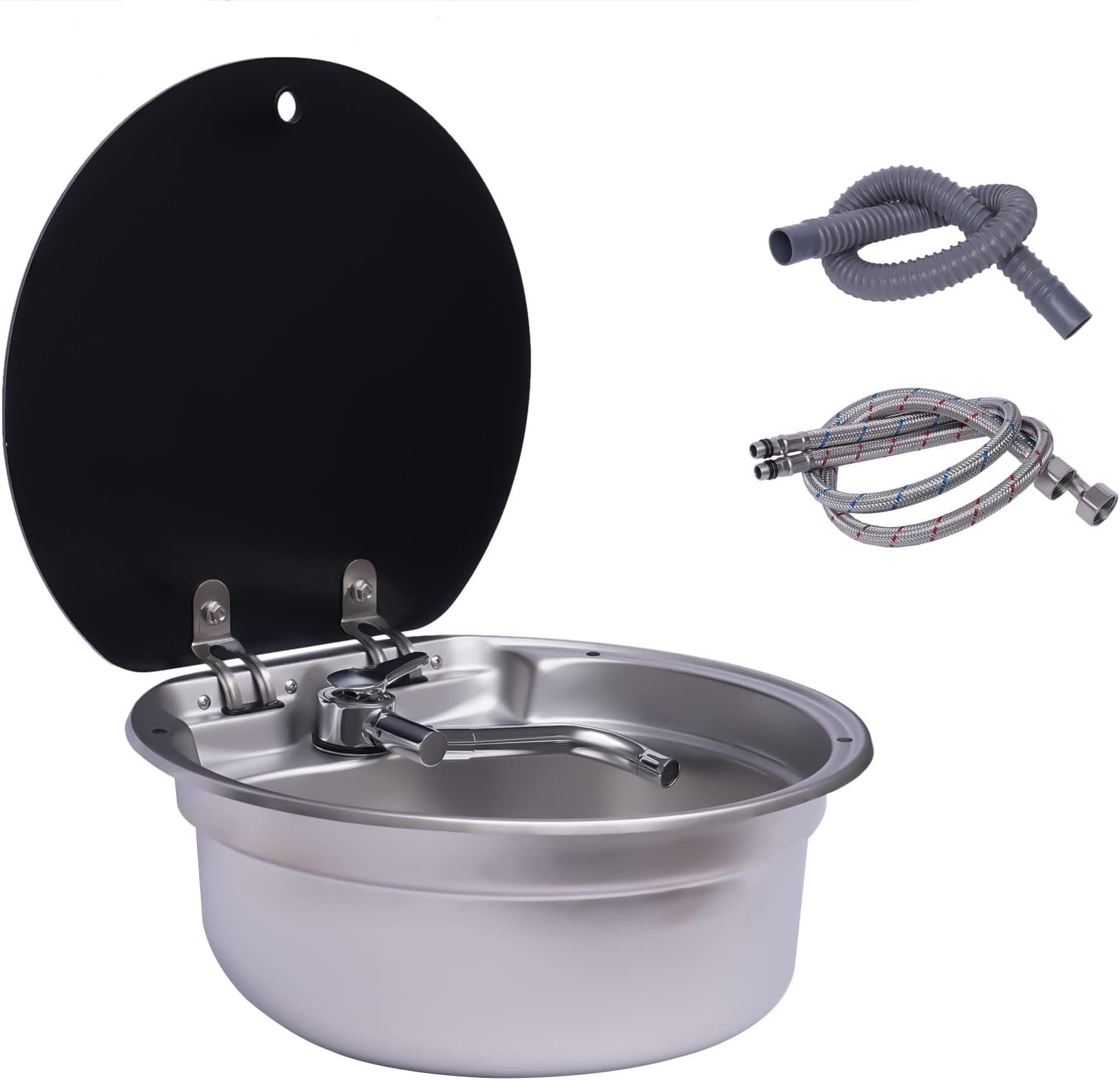 Amazon.com: Bar RV Sink, Kitchen Sink with Folde Faucet & Cover, 304 ...