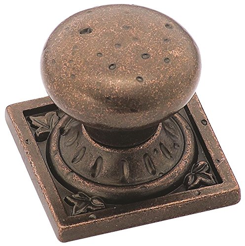 Amerock BP4484-RBZ Ambrosia Euro Stone SQ 1-1/4-Inch Knob, Rustic ...