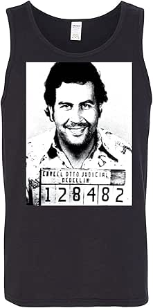 Amazon.com: wild custom apparel Pablo Escobar Mugshot Mens Tank Top ...