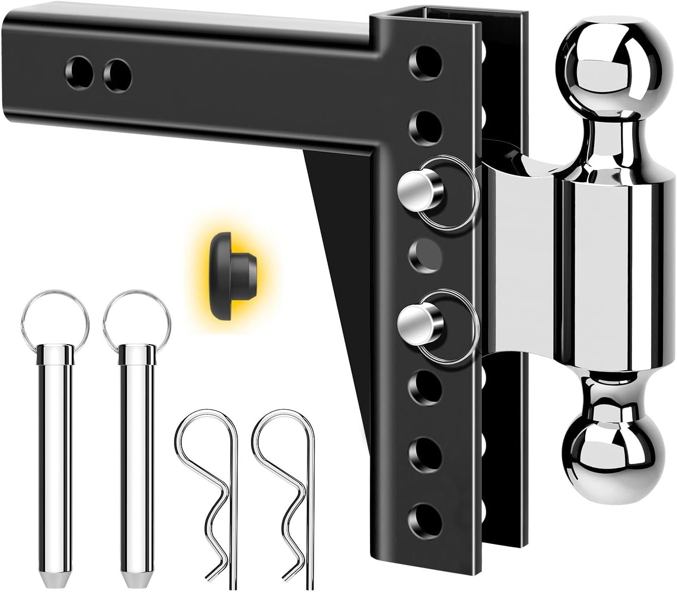 MaxxHaul 50963 Adjustable Dual Ball Mount Fits 2 Inch Receiver 6 inch ...