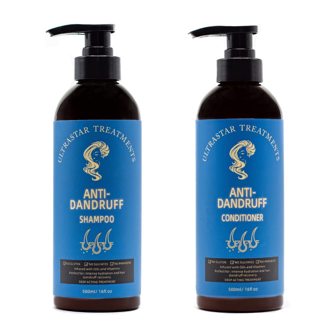 Amazon.com : ANTI-DANDRUFF- HAIR DUO SET ( 2 bottles of 16.5oz) Anti ...
