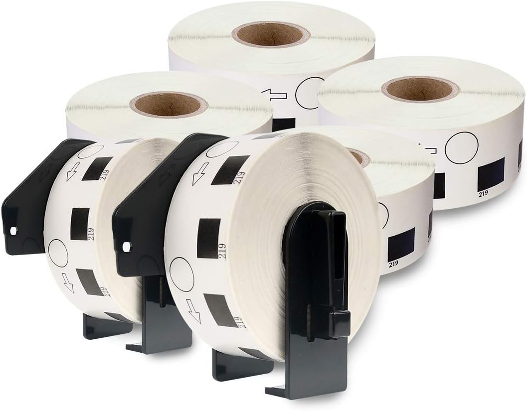 Amazon.com : enKo [6 Rolls / 7200 Labels] Compatible for Brother DK1219 ...