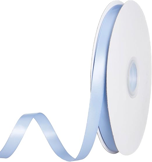 Amazon.com: YASEO Baby Sky Blue Ribbon, Solid Color Double Faced ...