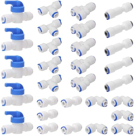 1/4" OD Quick Connect Push In to Connect Water Tube Fitting for RO ...