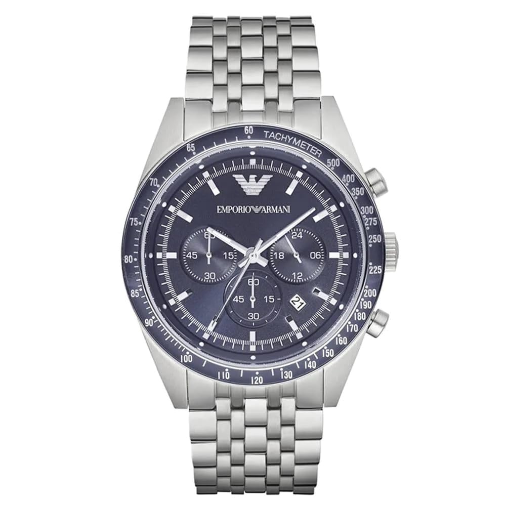 Emporio Armani Men's Quartz Watch, Chronograph Display and Stainless ...