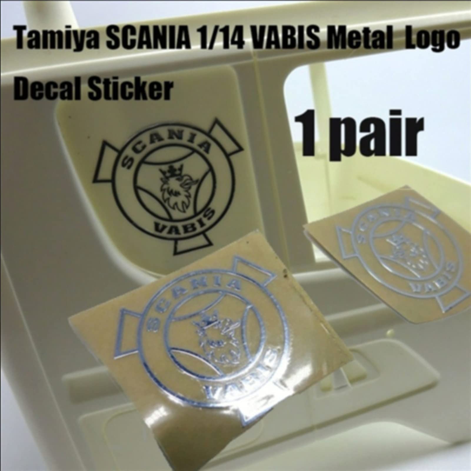 Buy HONG YI-HAT R/C truck side window metal vabis logo decals sticker ...