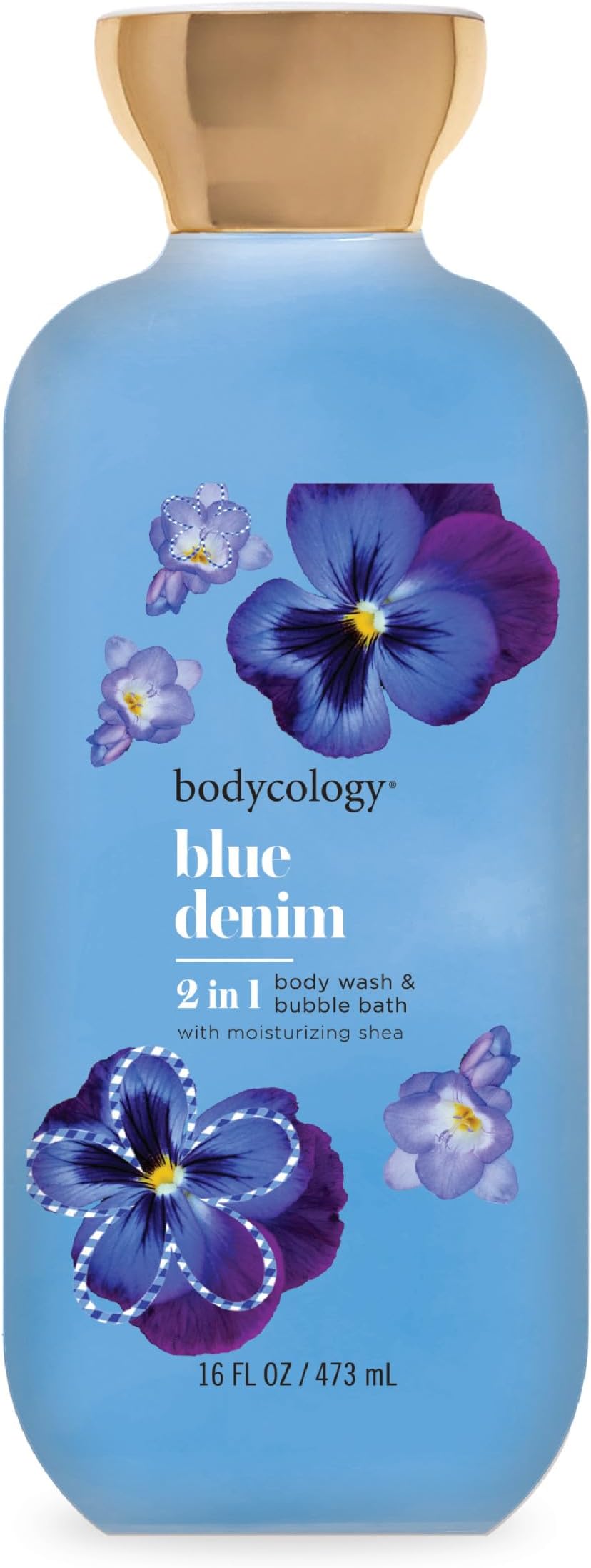 Amazon.com : Bodycology 2-in-1 Body Wash & Bubble Bath, Blue Denim, 16 ...