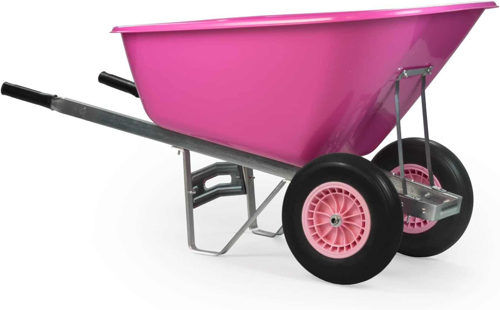 KCT 160L XL Twin Wheel Wheelbarrow Green - Heavy Duty Garden/Stable ...