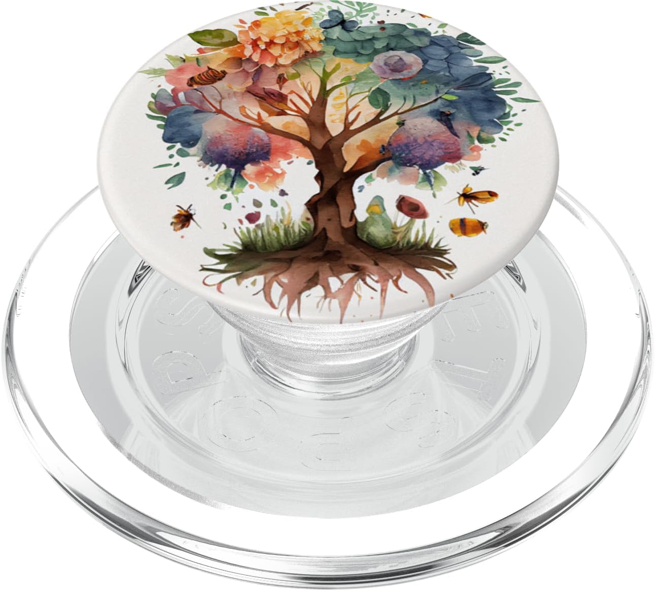 Amazon.com: Tree Of Life Colorful Watercolor Artwork PopSockets PopGrip ...