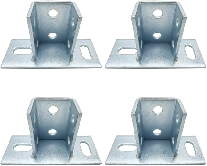 4 Pcs Strut Post Base Strut Mount ，4 Holes Square Mount 5.5" x 2.16 ...