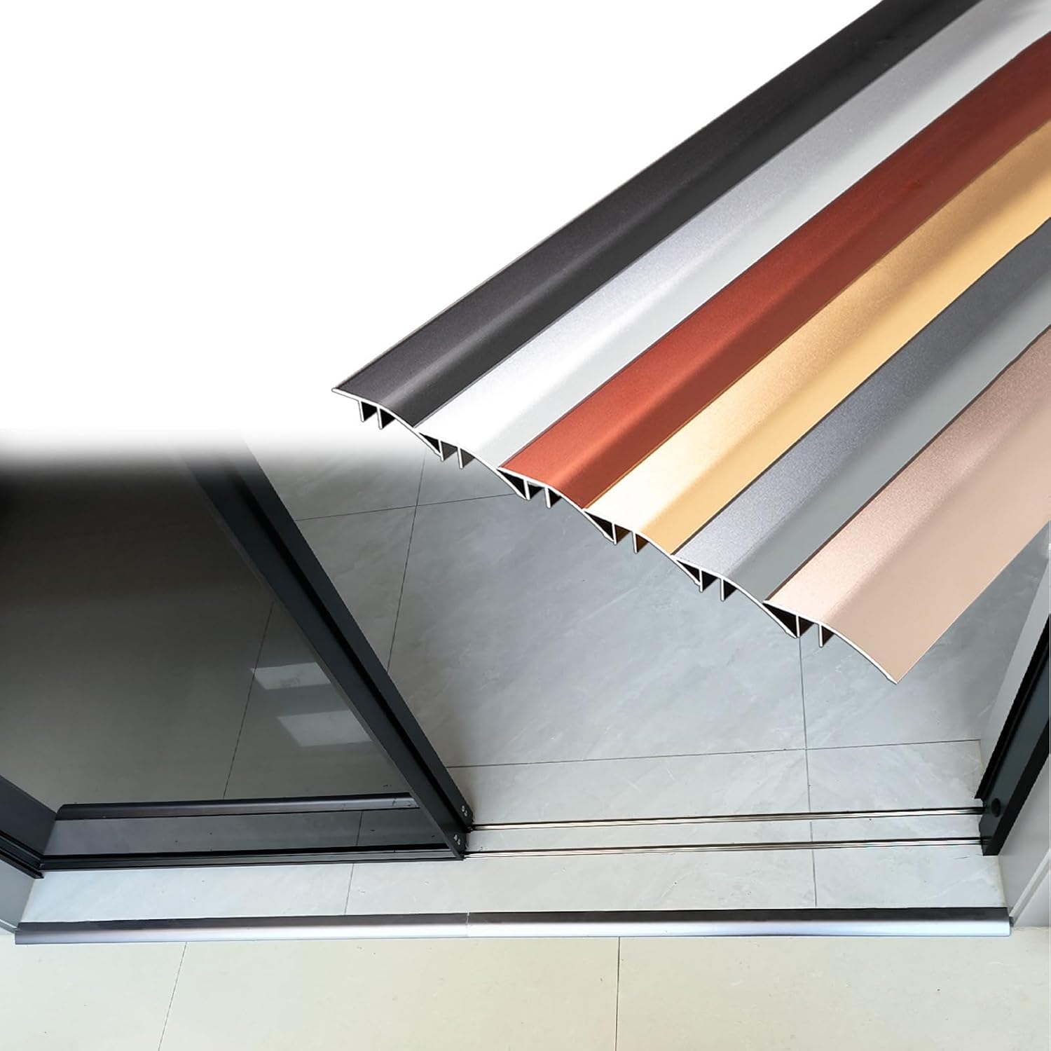 Amazon.com: Heavy Aluminum Floor Transition Threshold Strip, Door Bars ...