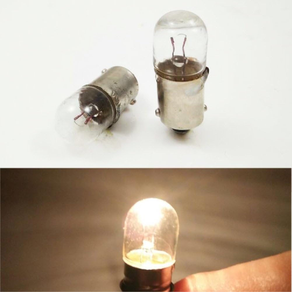BA9 BA9S 6.3V / 0.15A 0.945W Light Bulb Lamp WarmWhite (Pack of 10 ...