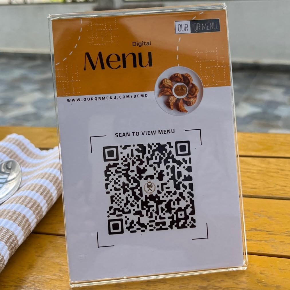 OUR QR MENU - Stand | Menu stand | Restaurant menu | QR code based ...