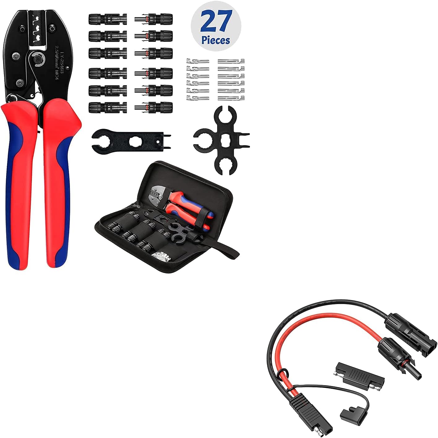 Amazon.com: Bundle | Kohree Solar Crimping Tool Cable Connector + SAE ...