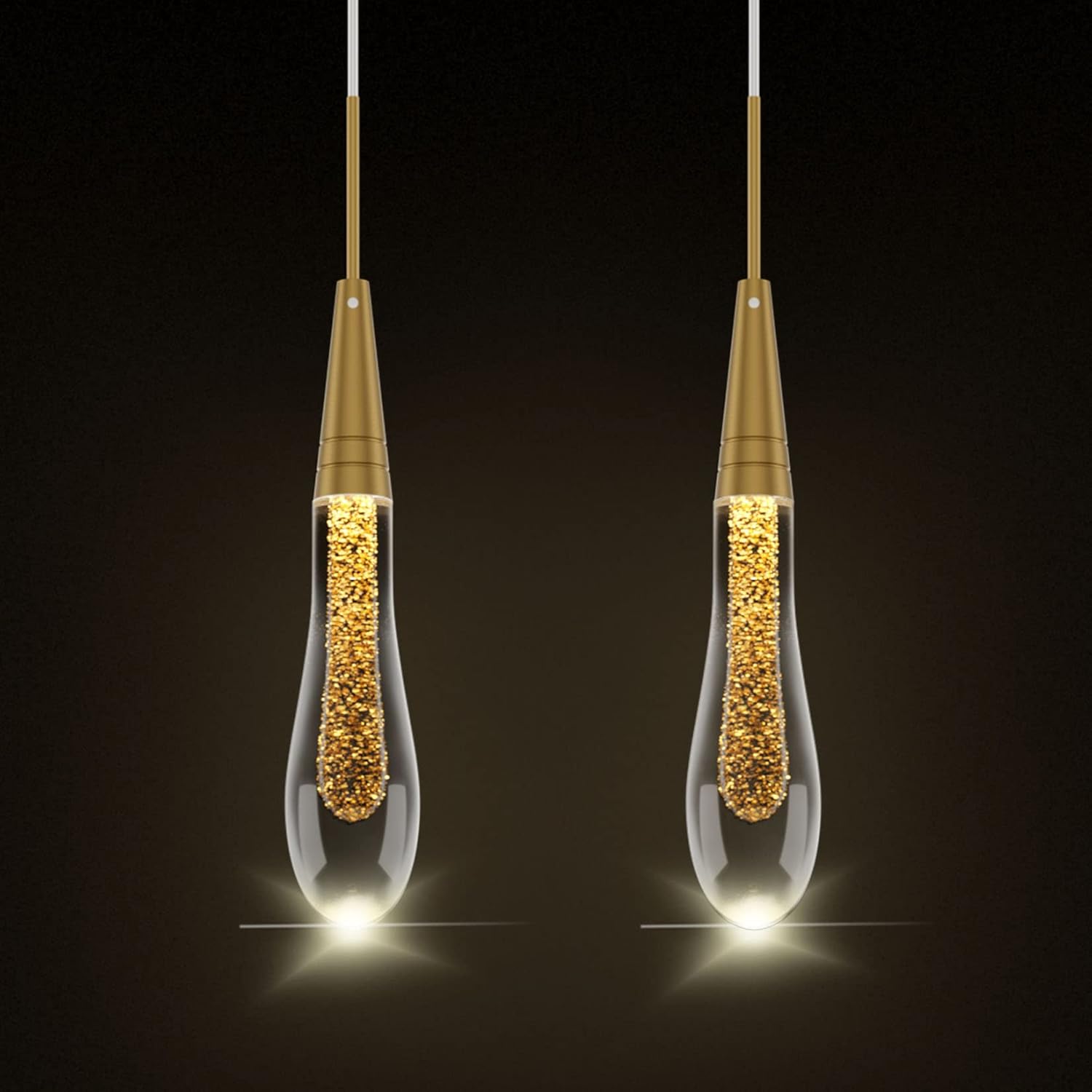 Aoceley Dimmable LED Modern Pendant Light Brass Pendant Light Mini ...