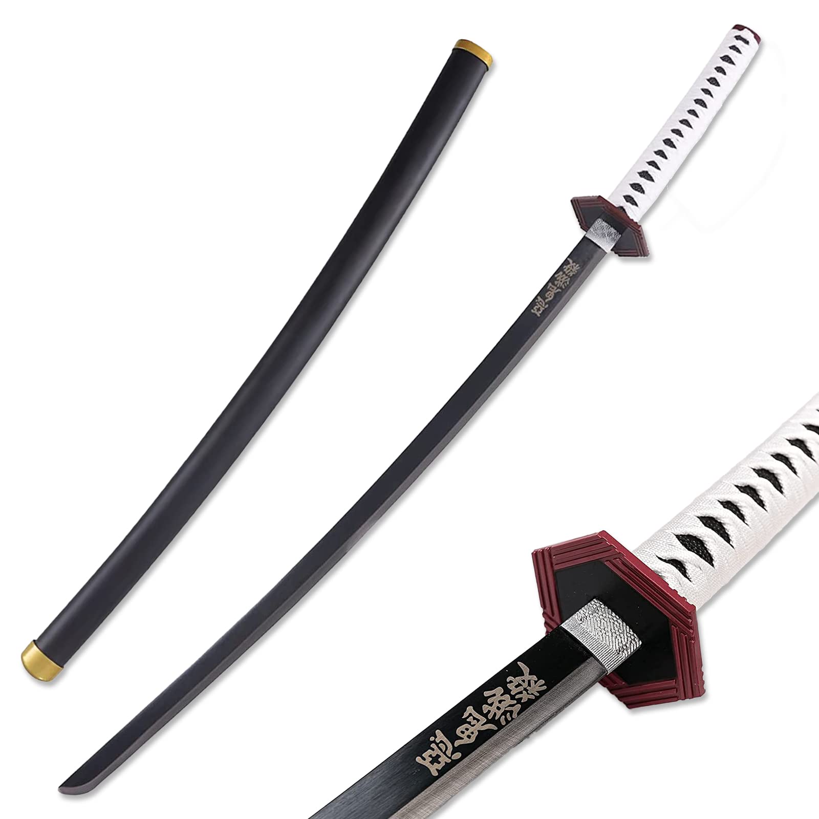 Caitou Demon Slayer Sword Real Metal Japanese Anime Cosplay Samurai ...