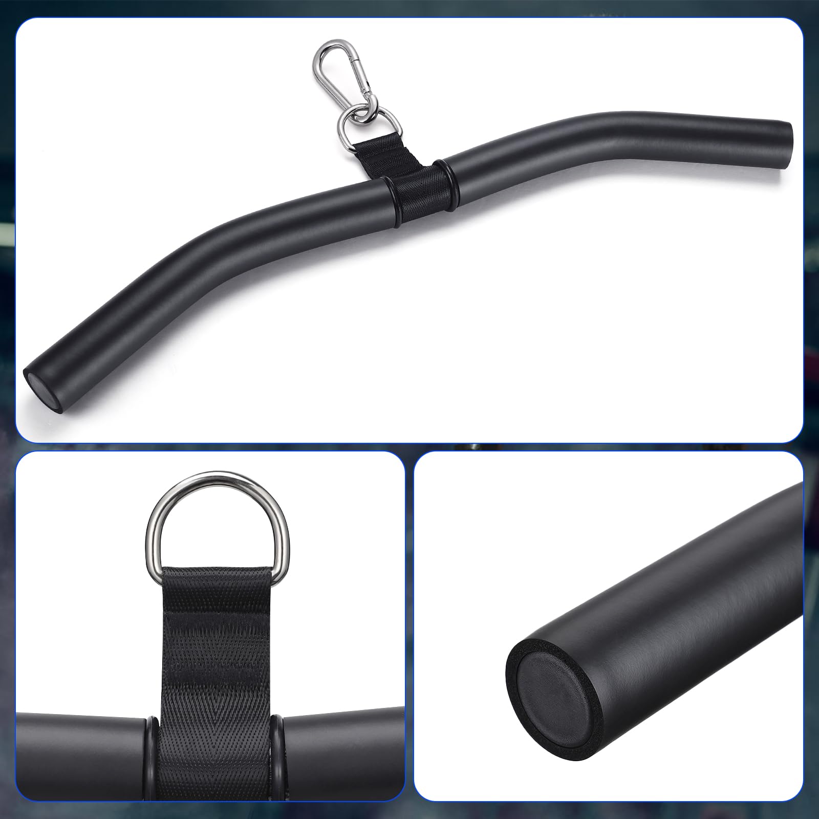 Snapklik.com : TOBWOLF Upgraded W-Shaped Lat Pull Down Bar, Lat ...