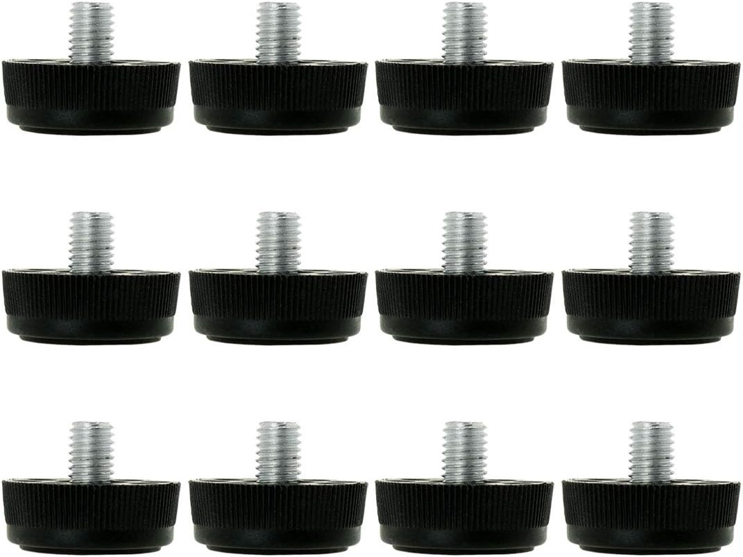 uxcell M8 x 10 x 30mm Screw on Furniture Glide Leveling Feet Adjustable ...