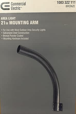 Bronze Area Light Mounting Arm with Powder Coated Durable Steel - Amazon.com