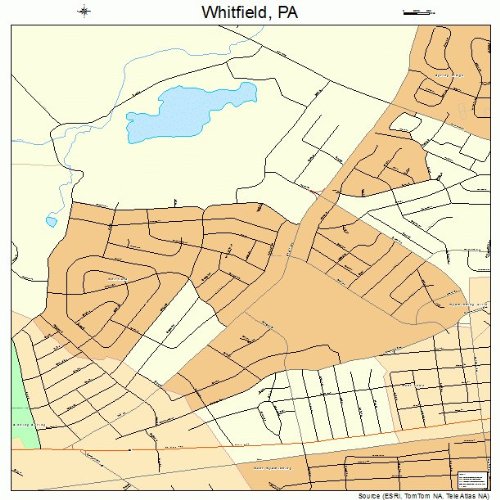 Amazon.com : Large Street & Road Map of Whitfield, Pennsylvania PA ...