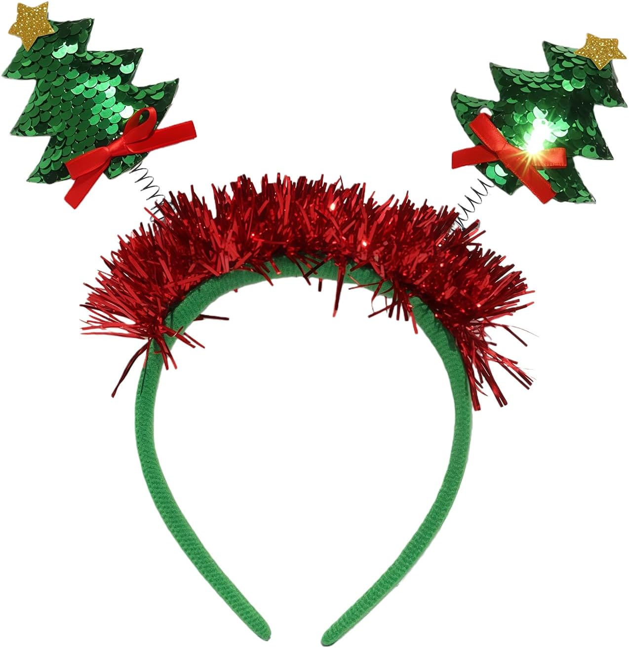 Amazon.com: ZEYER Christmas Tree Headbands for Women Green Christmas ...