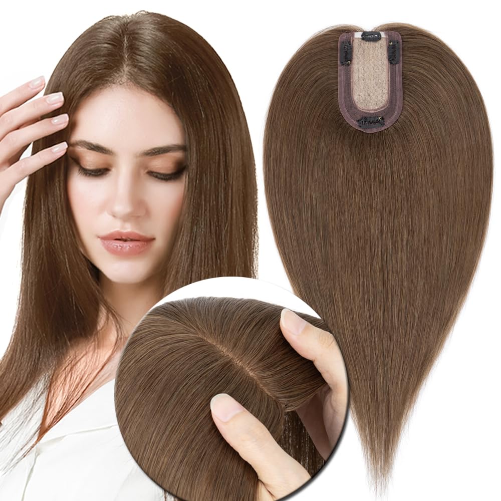 Amazon.com : MY-LADY Human Hair Toppers for Women Real Remy Hair 150% ...