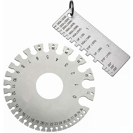 Stainless Steel SWG Wire Gauge Measure Wire Thickness & Sheet Steel SWG ...