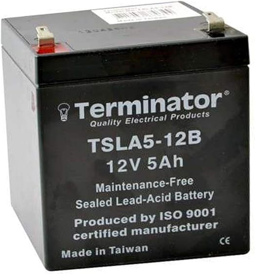 TERMINATOR RECHARGEABLE SEALED LEAD ACID BATTERY 12V 5Ah : Amazon.ae ...