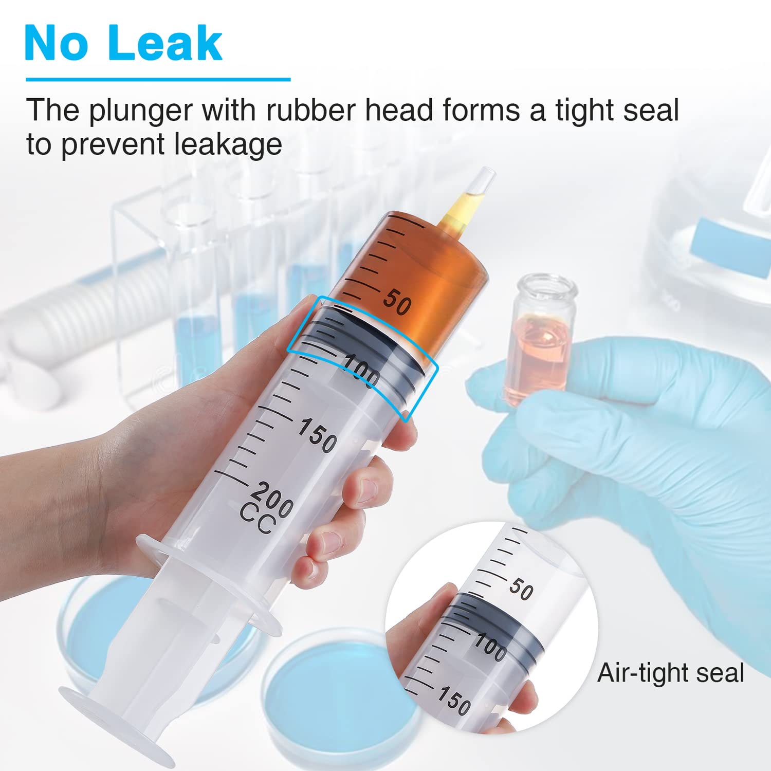Snapklik.com : 4 Pcs 200ml Large Syringe, Plastic Syringe For Liquid