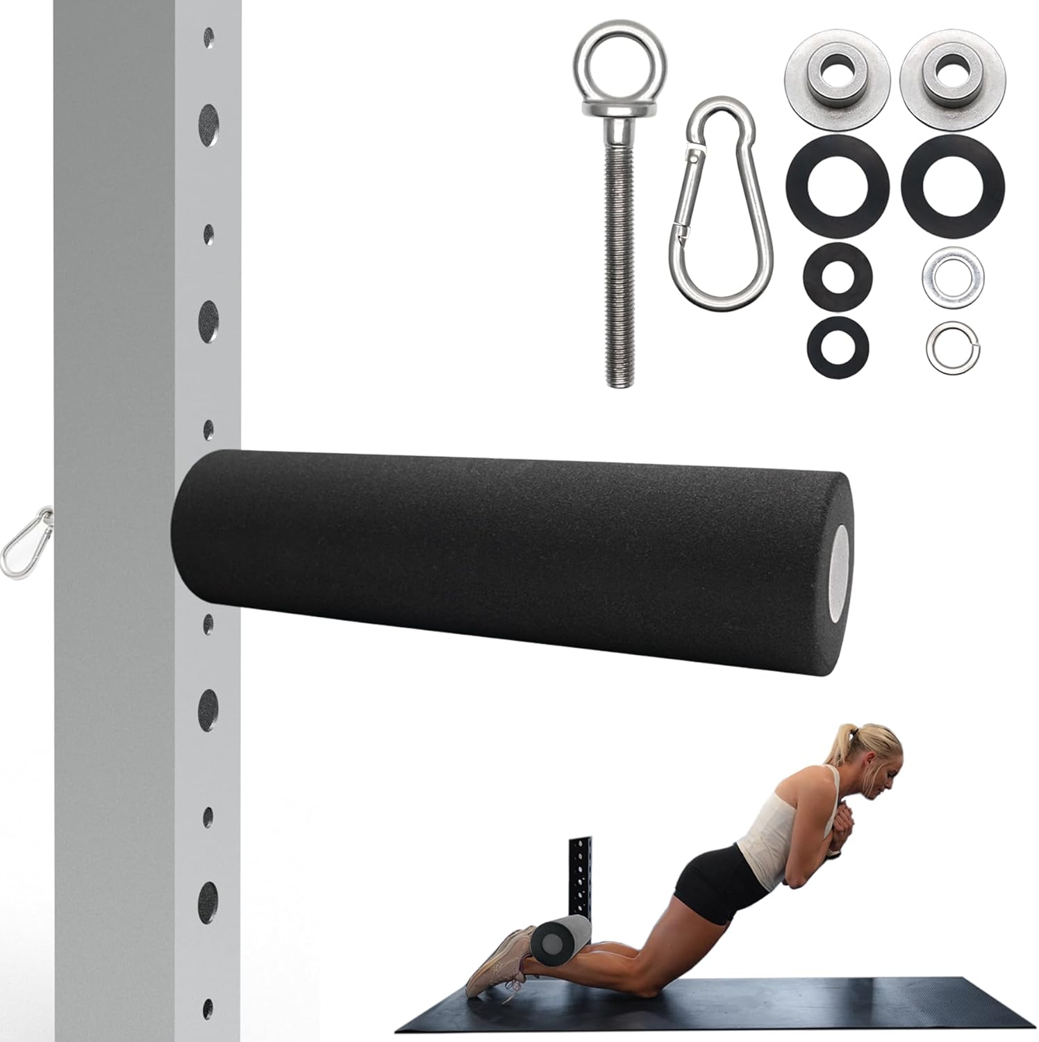 Amazon.com: Vatemechie Nordic Hamstring Curl Squat Rack Attachment for ...