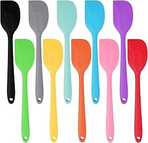 Set of 10 Silicone Dough Scrapers, Heat Resistant up to 500 °F ...