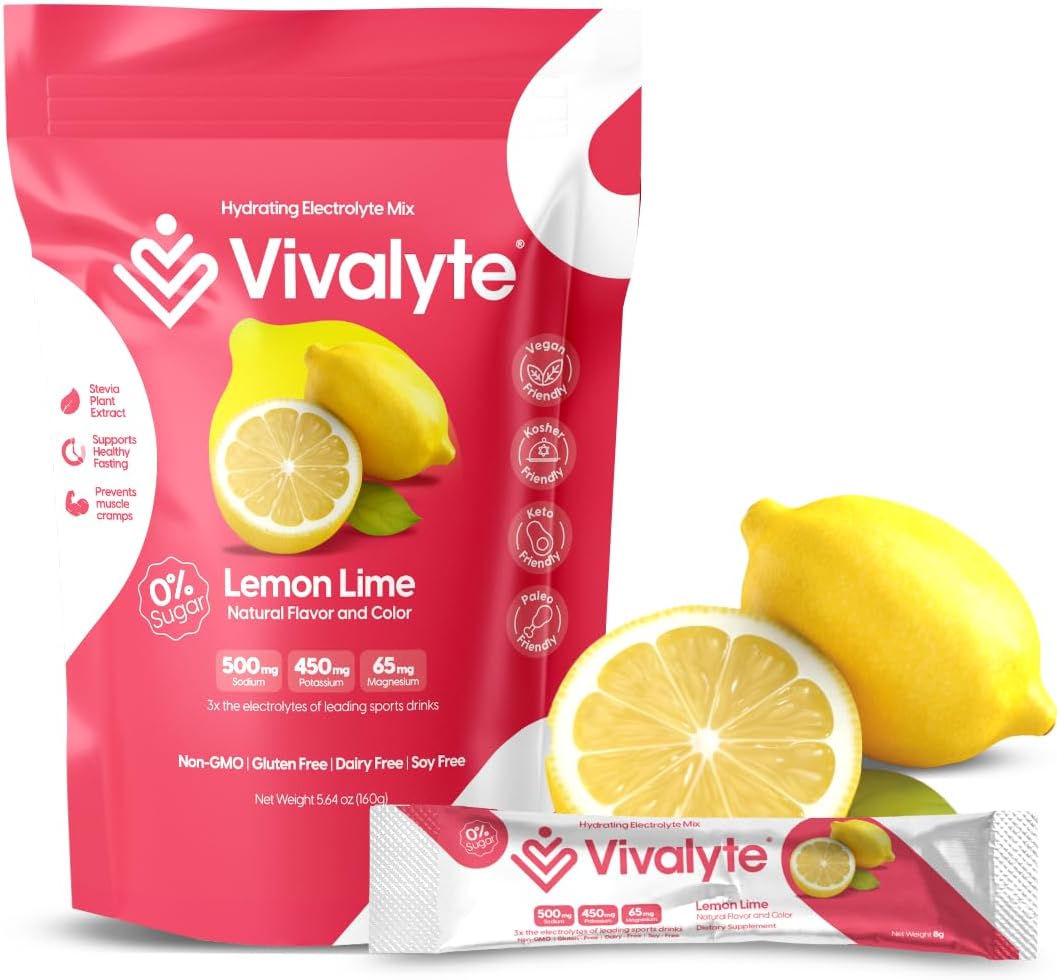 Amazon.com: Vivalyte Electrolyte Powder No Sugar Stevia Sweetened 100% ...