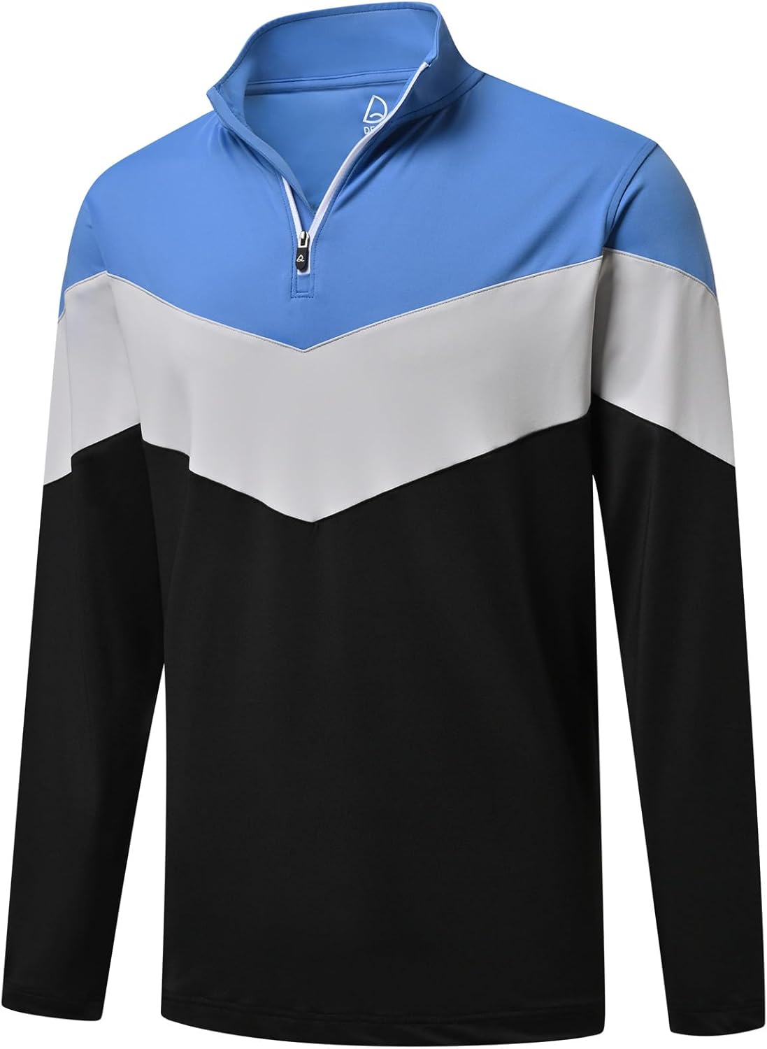 DEOLAX Quarter Zip Pullover Men Dry Fit 1/4 Zip Golf Pullover UPF50 ...