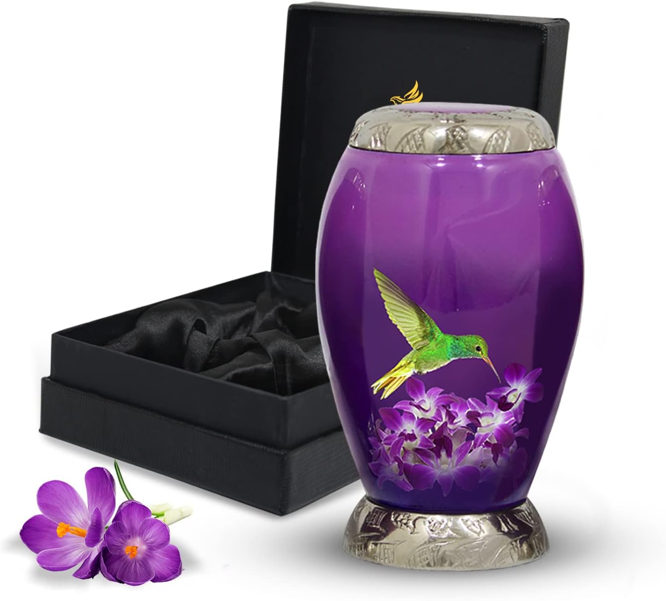 Amazon.com: Purple Hummingbird Urn - Mini Keepsake Urn for Human Ashes ...