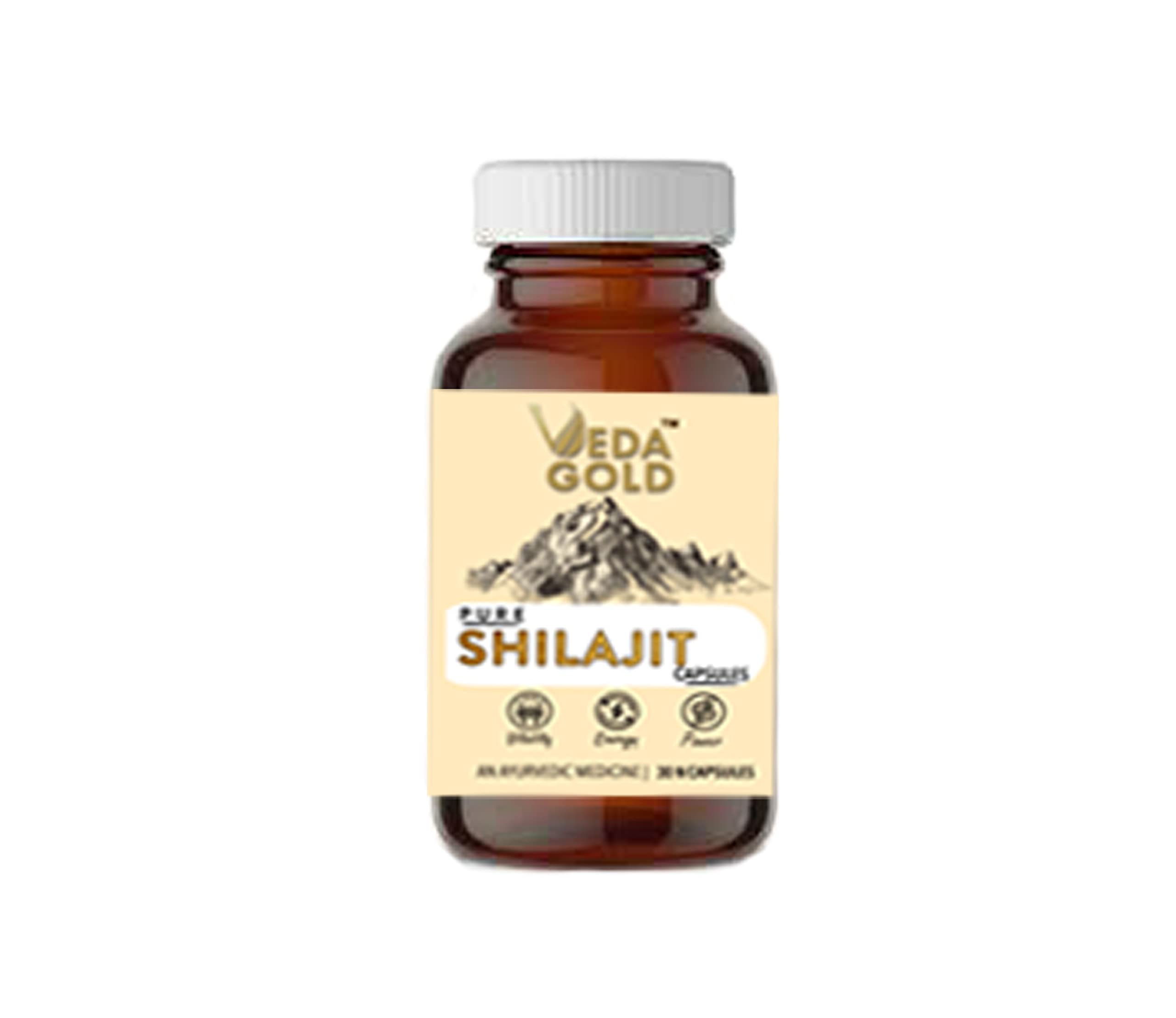 Veda Gold Pure Shilajit Capsules Shilajit Resin Pure Shilajit Original ...