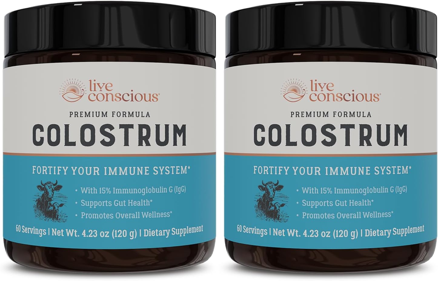 Amazon.com: Live Conscious Colostrum Powder - Grass Fed Bovine ...