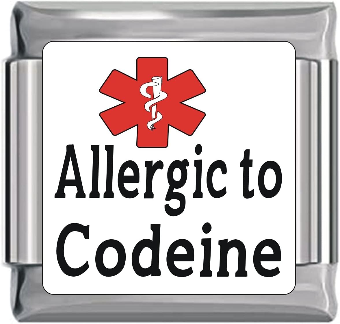 Amazon.com: Allergic To Codeine Medical Italian Charm: Italian Style ...