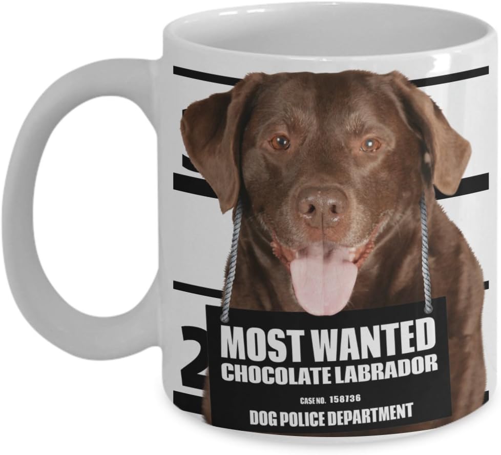 Amazon.com: Most Wanted Chocolate Labrador (Lab) – 11oz White Ceramic ...